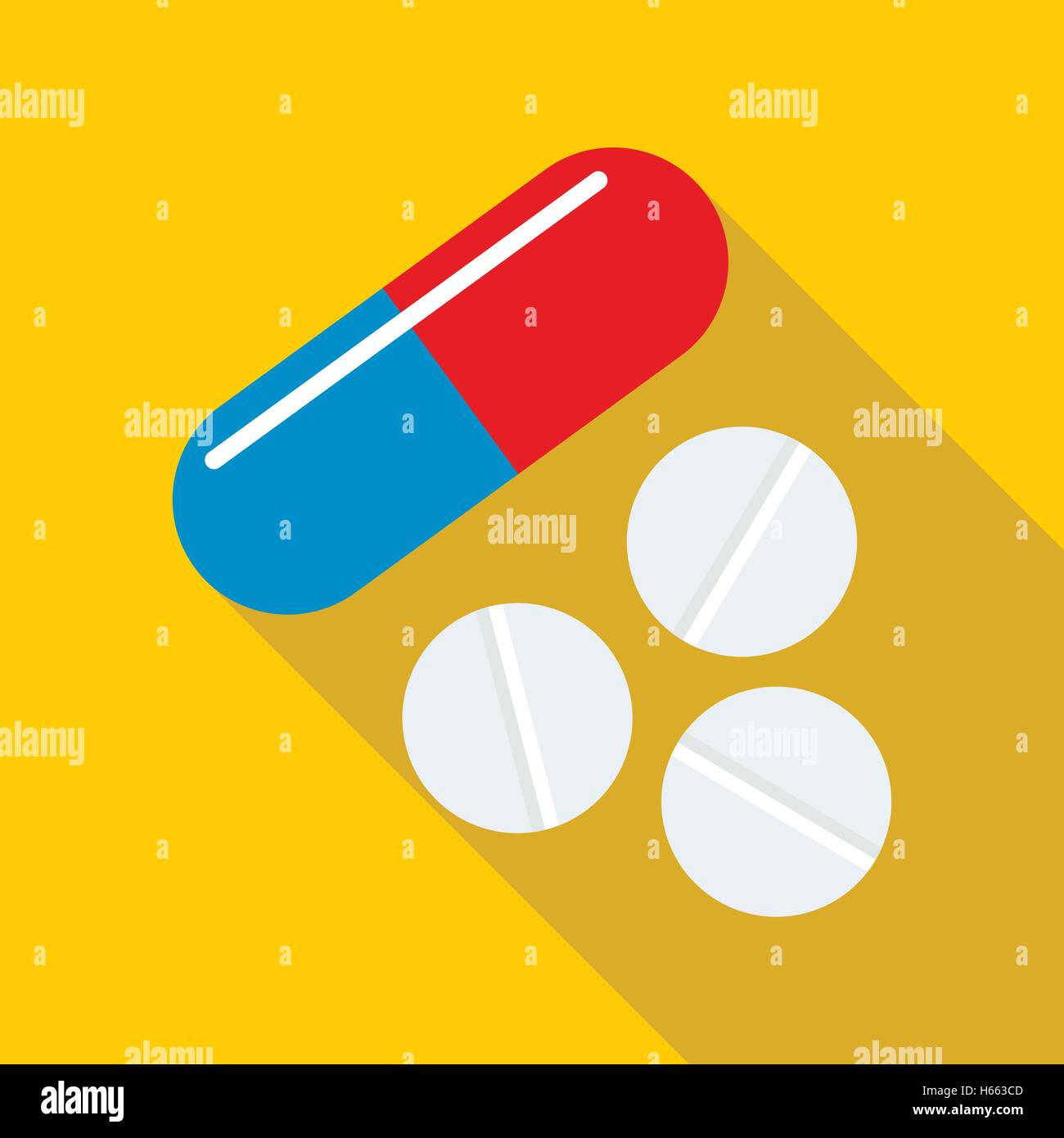 Pill and tablets icon, flat style Stock Vector Image & Art - Alamy