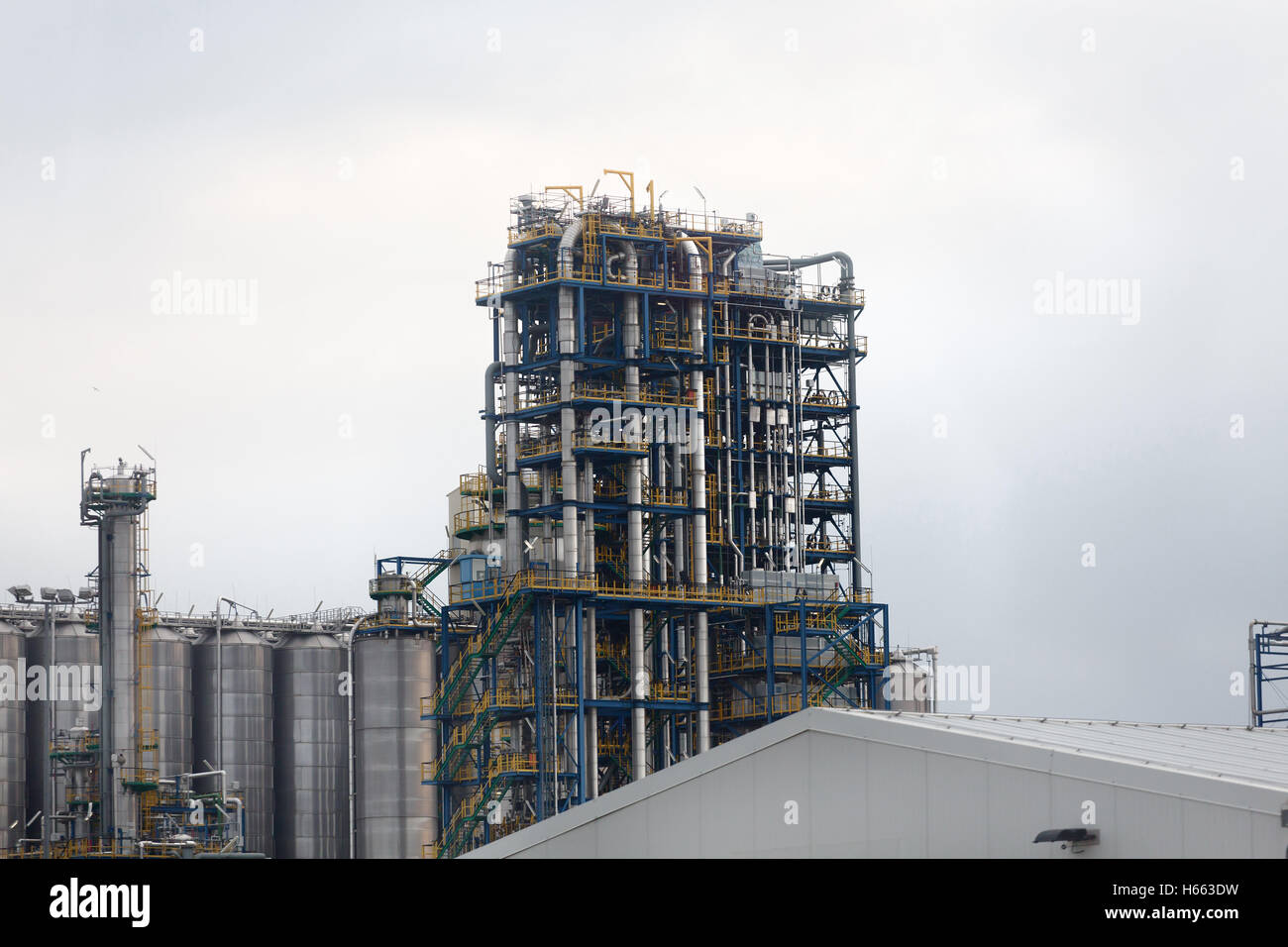 Factory buildings closeup Stock Photo - Alamy
