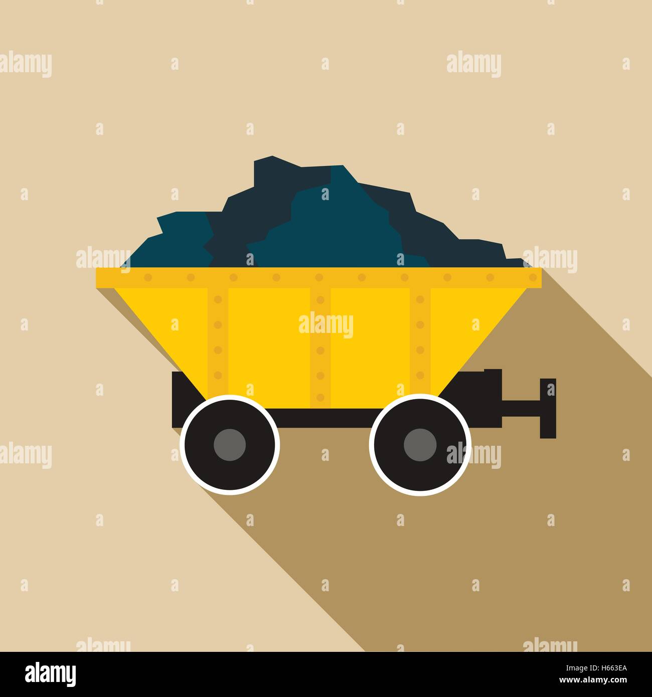 Coal wagon in mine Stock Vector Images - Alamy