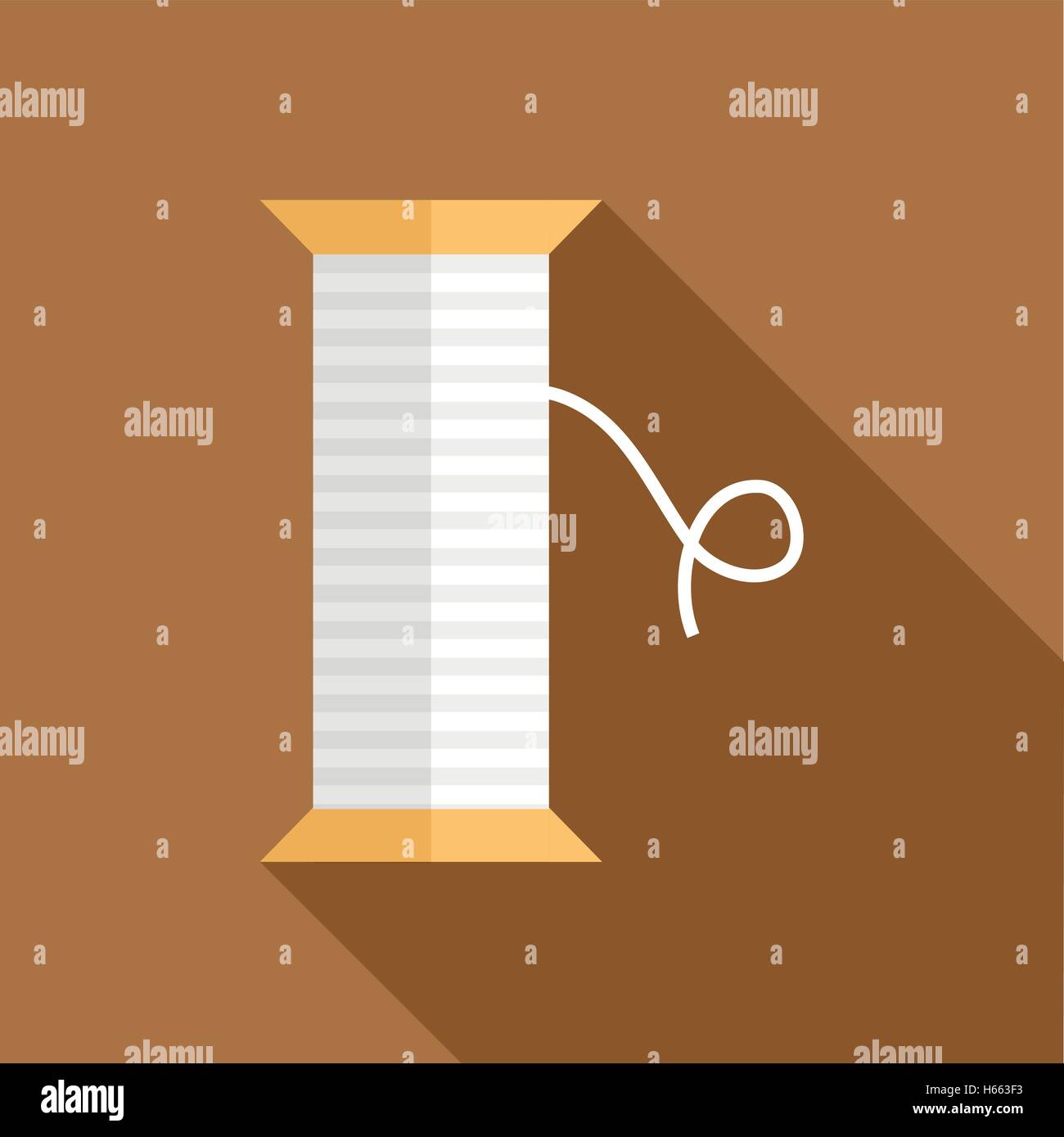 Old wooden spool thread Stock Vector Images - Alamy