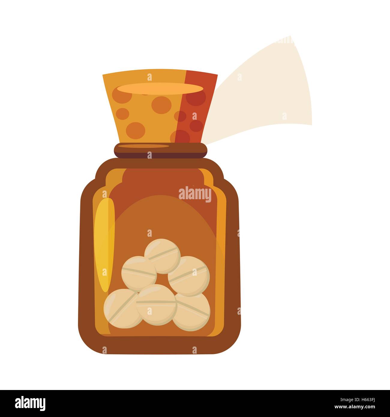 Glass bottle of tablets icon, cartoon style Stock Vector Image & Art ...