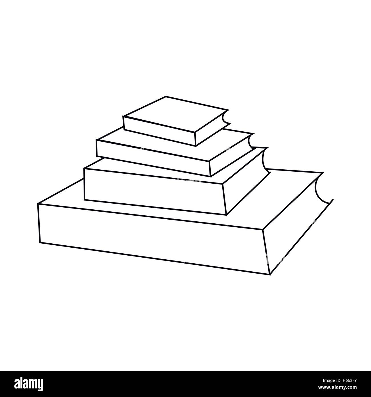 Stack of books icon, outline style Stock Vector Image & Art - Alamy