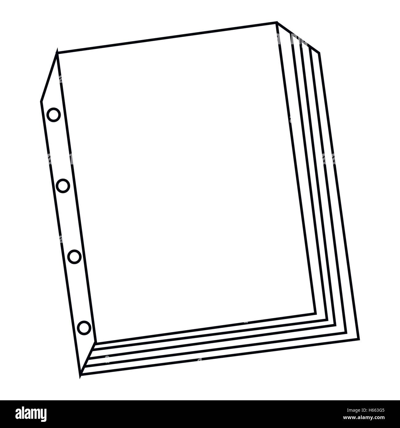 Thick book icon, outline style Stock Vector Image & Art - Alamy