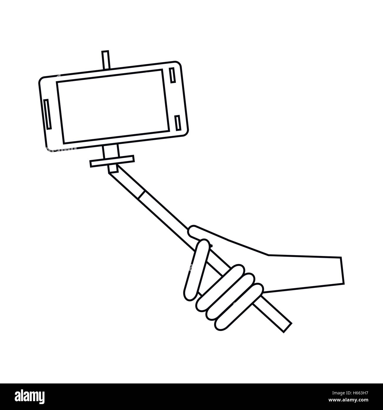 Selfie arm Stock Vector Images - Alamy