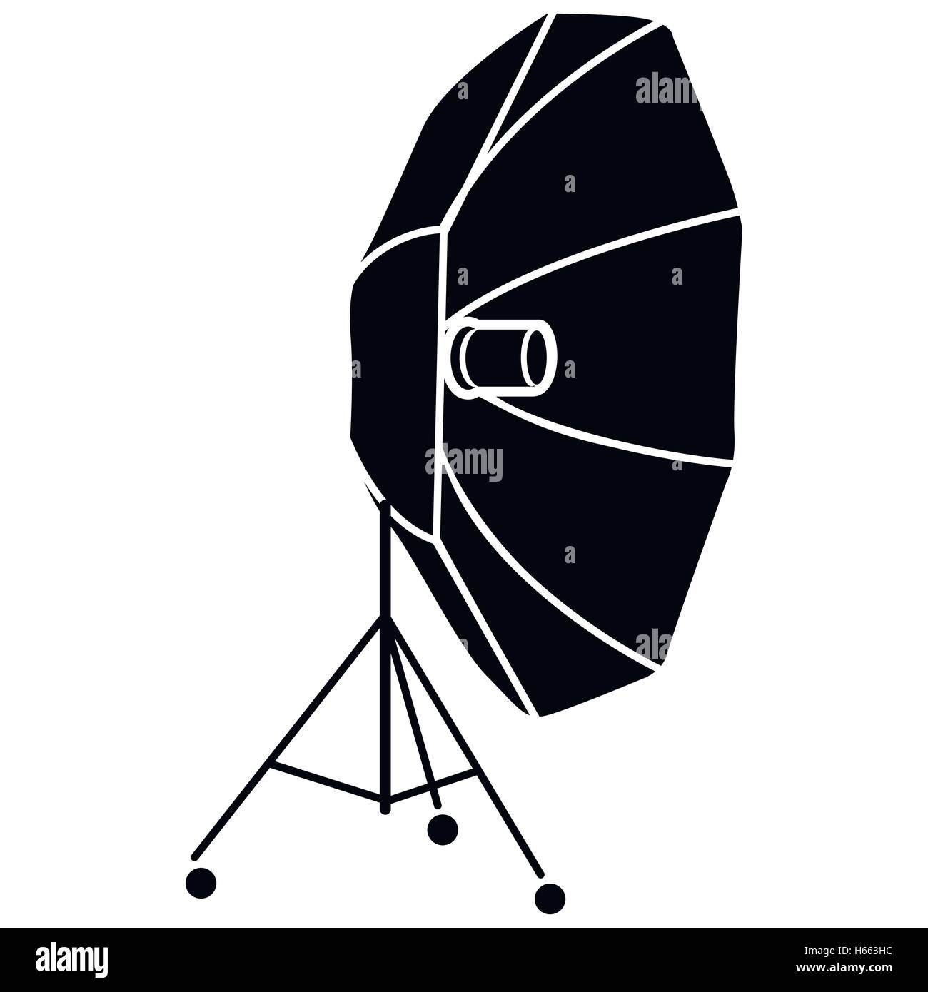 Studio flash with umbrella icon in simple style Stock Vector Image ...