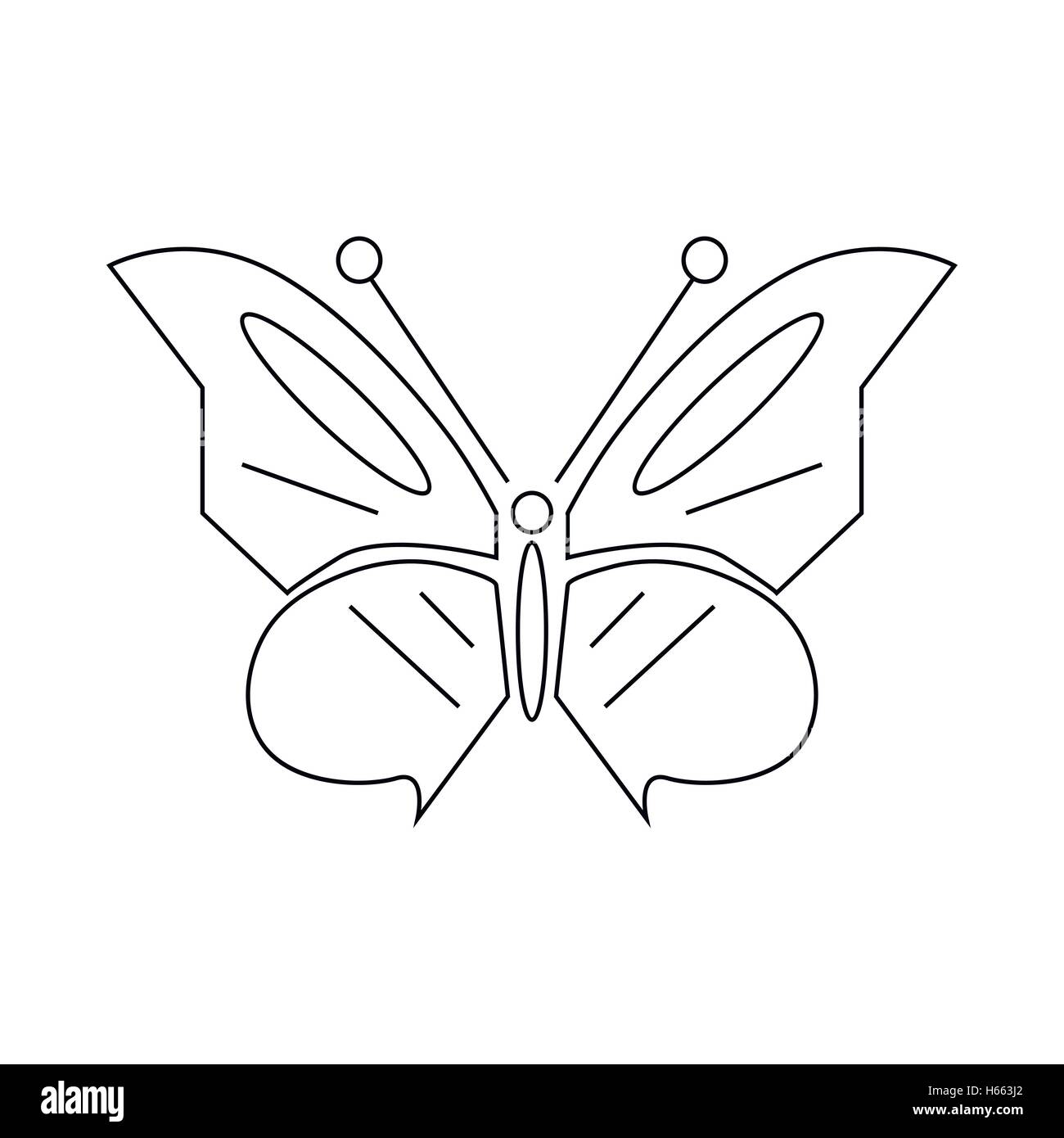 Butterfly icon, outline style Stock Vector Image & Art - Alamy