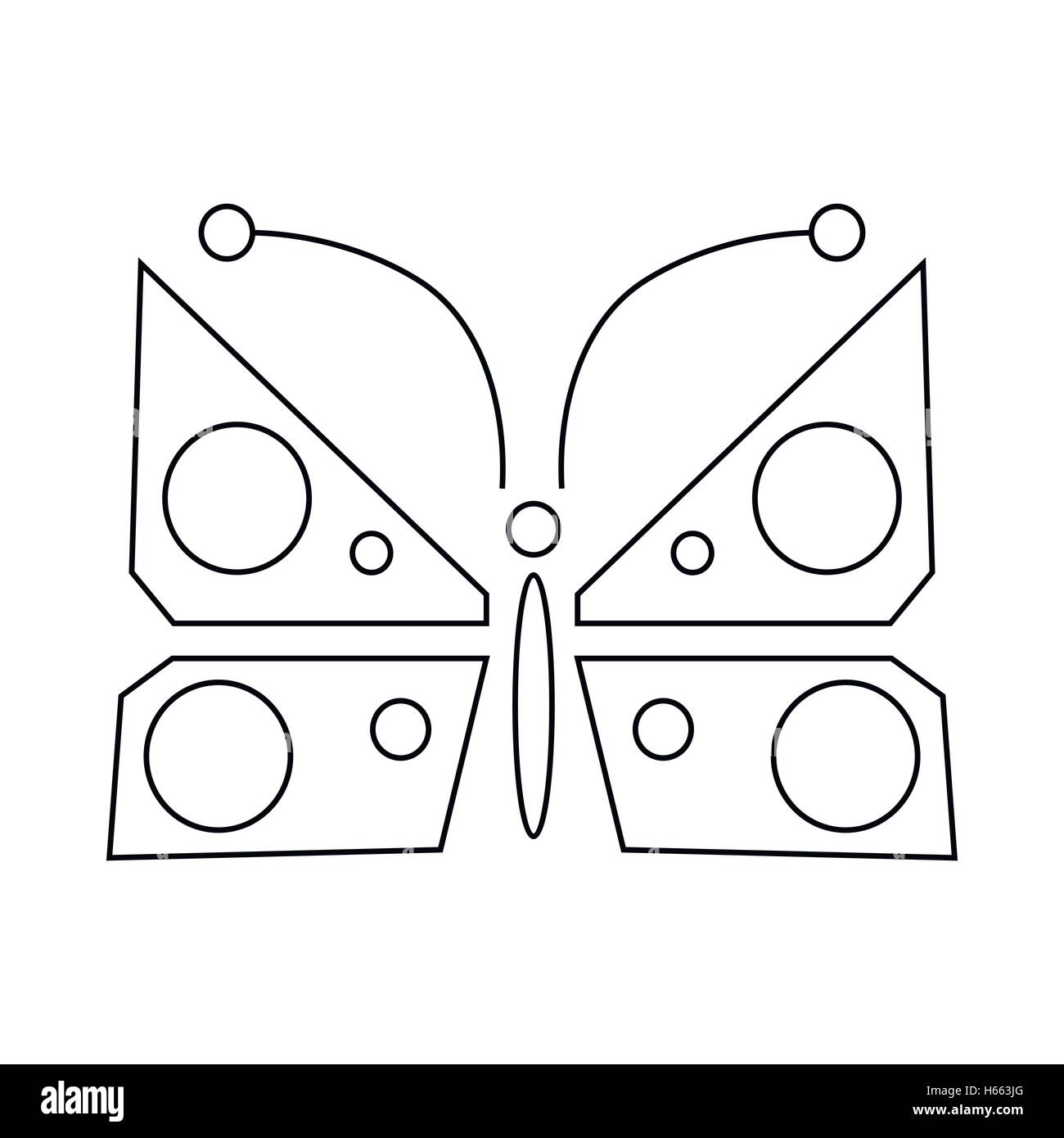 Butterfly icon, outline style Stock Vector Image & Art - Alamy