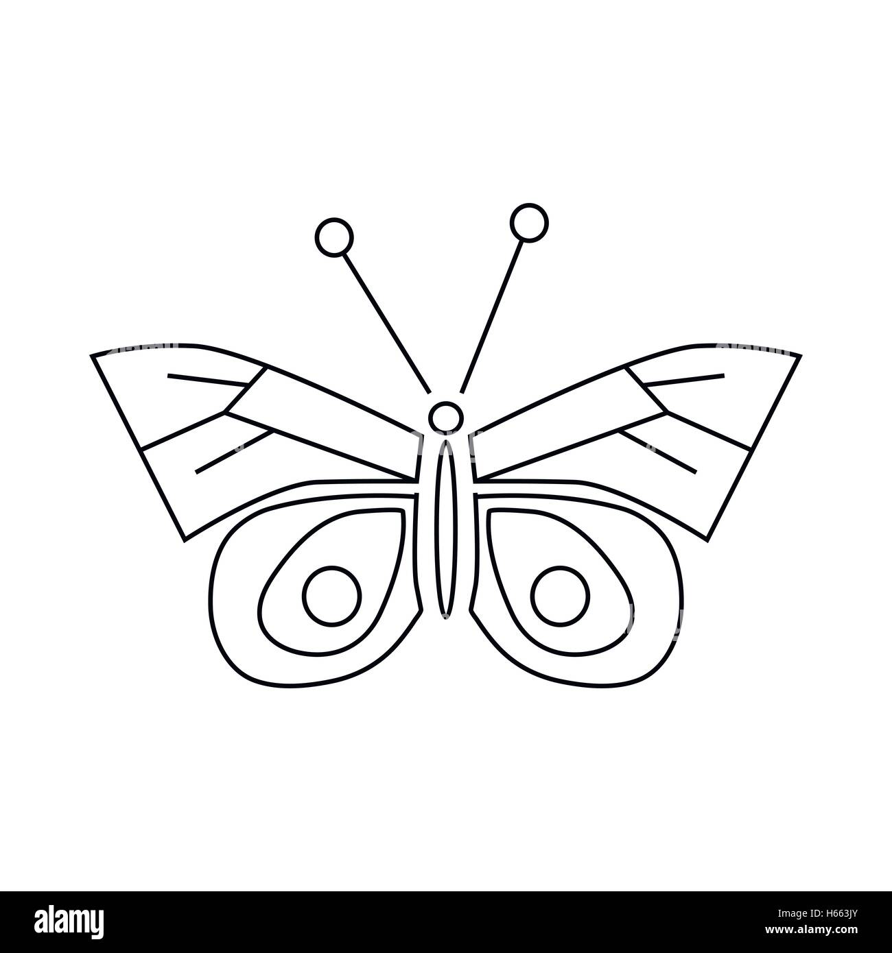 Butterfly icon, outline style Stock Vector Image & Art - Alamy