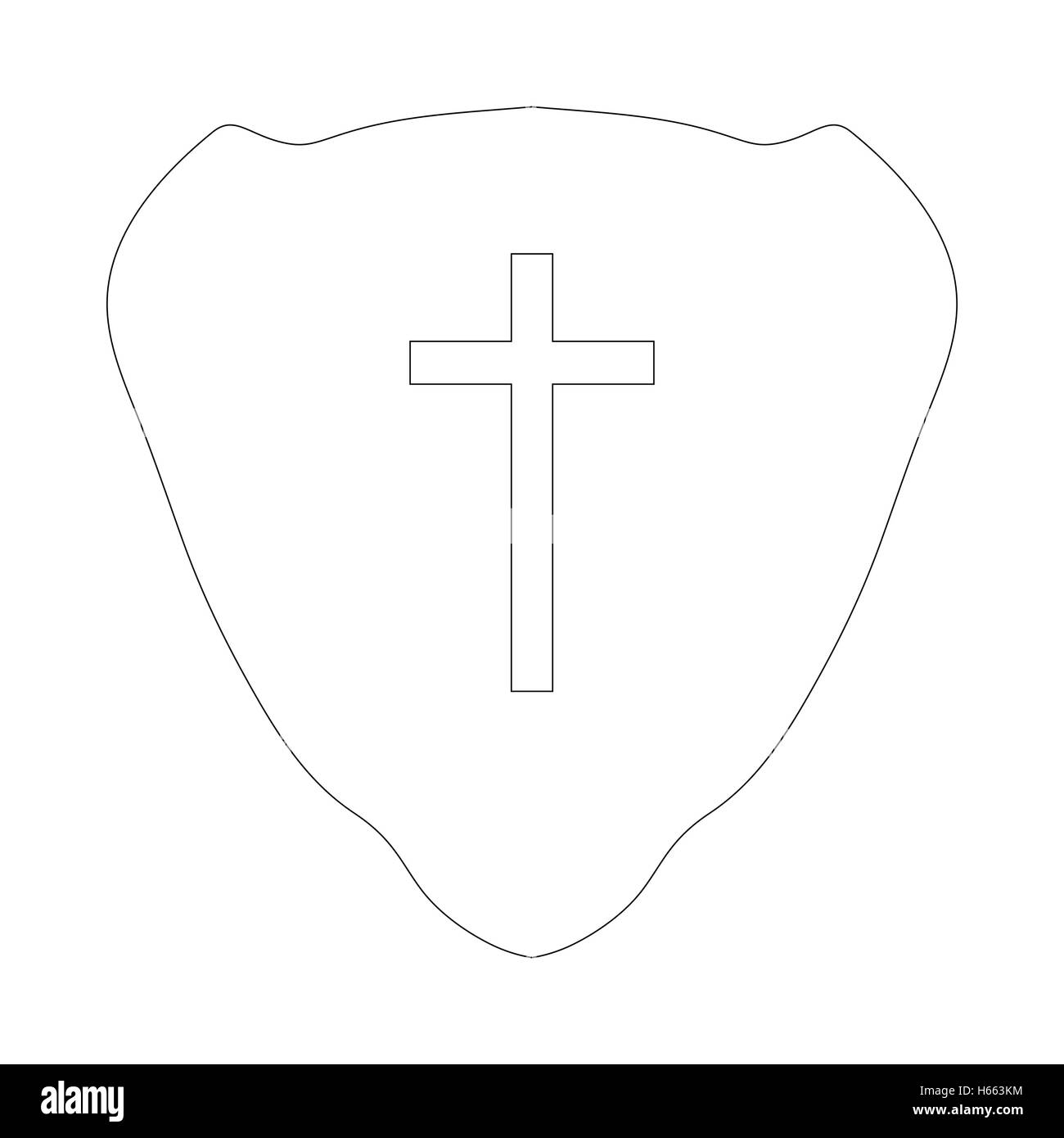 Shield icon, outline style Stock Vector Image & Art - Alamy