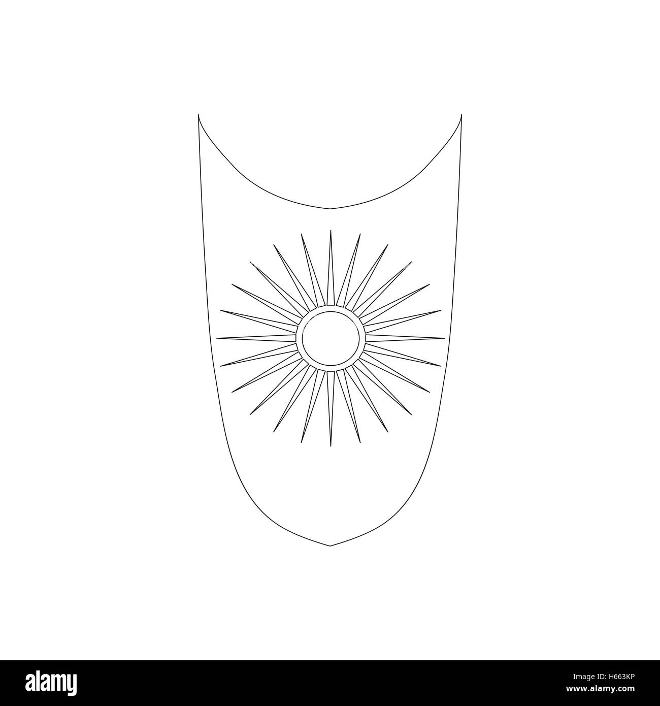 Shield icon, outline style Stock Vector Image & Art - Alamy