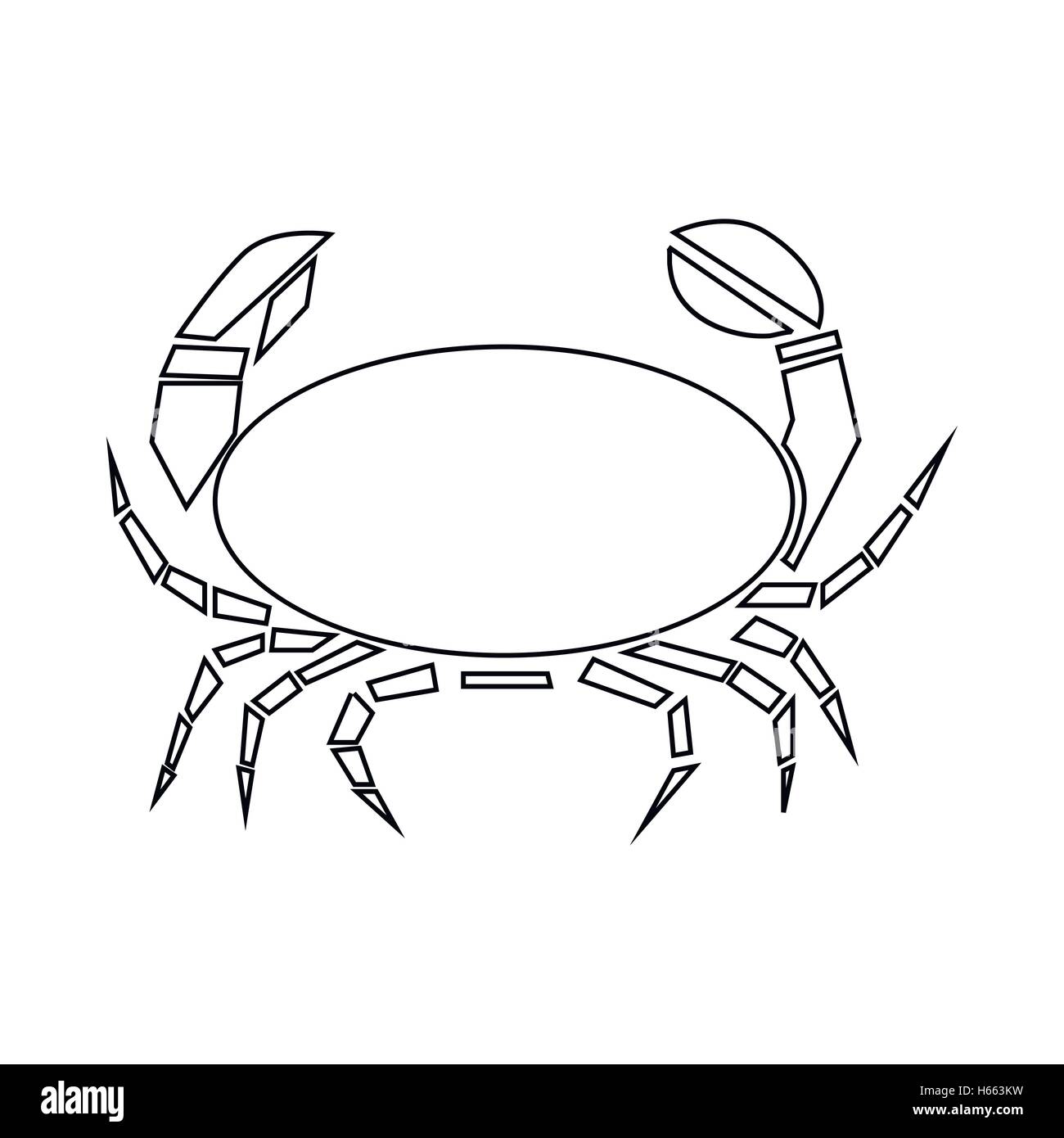 Crab icon, outline style Stock Vector Image & Art - Alamy