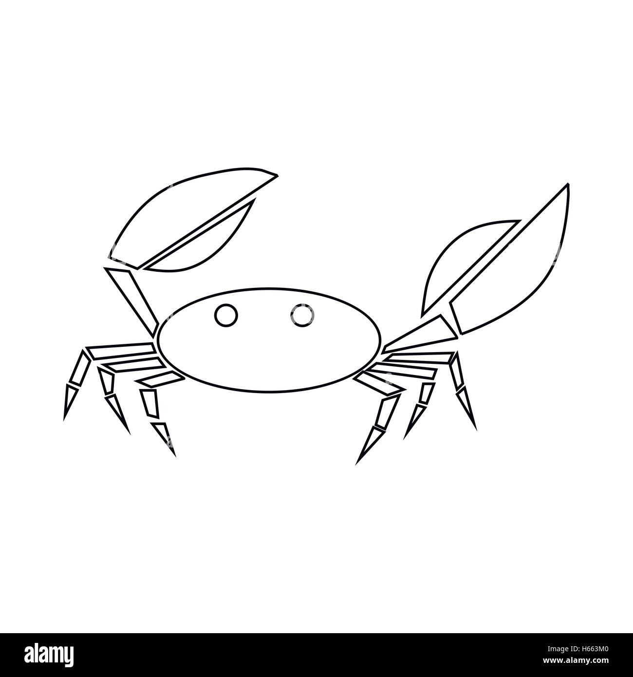 Crab icon, outline style Stock Vector Image & Art - Alamy