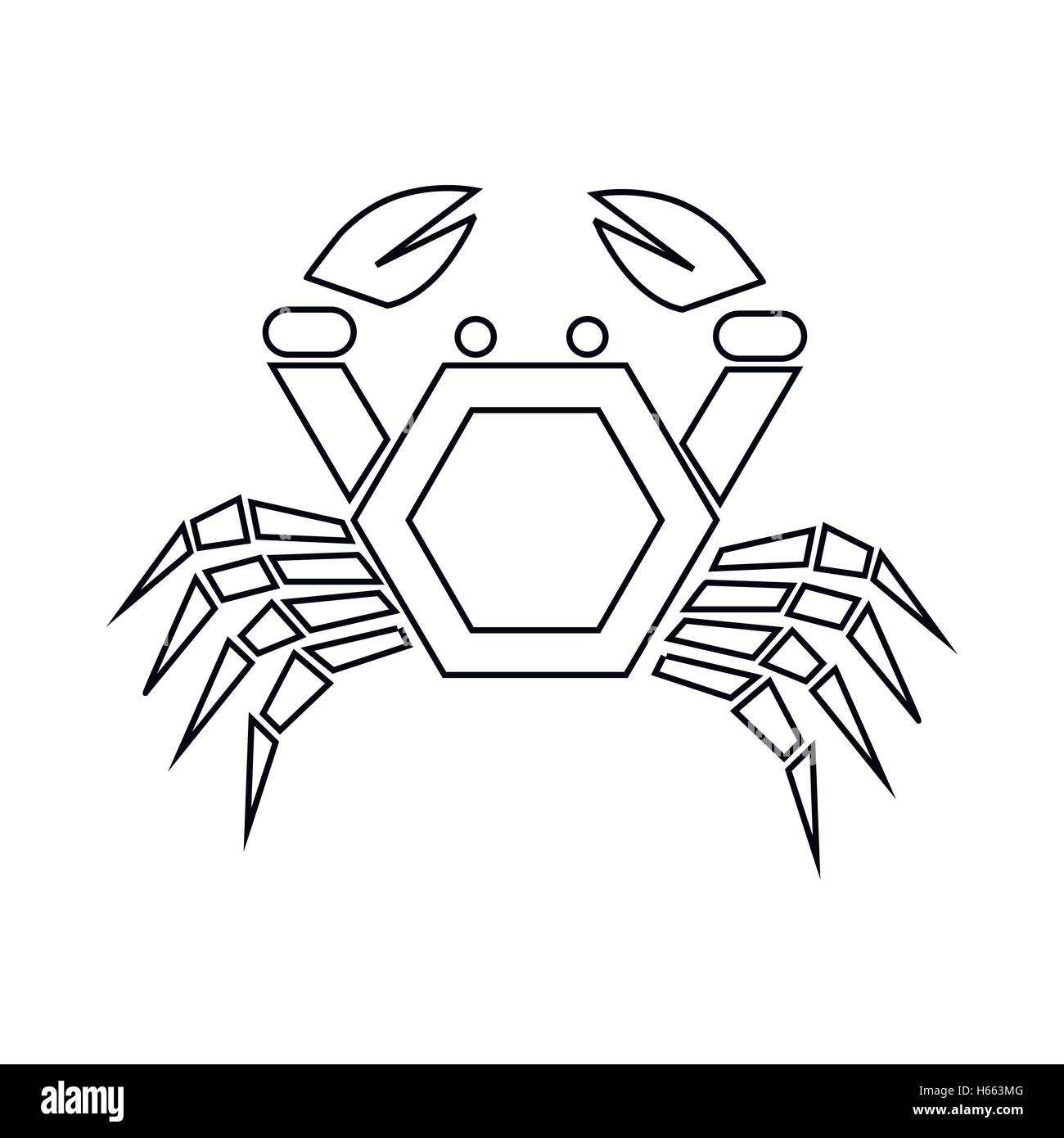 Crab icon, outline style Stock Vector Image & Art - Alamy