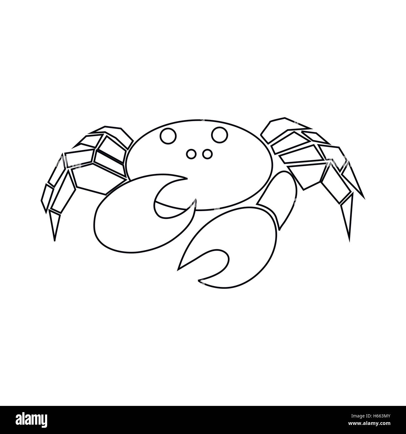 Crab icon, outline style Stock Vector Image & Art - Alamy