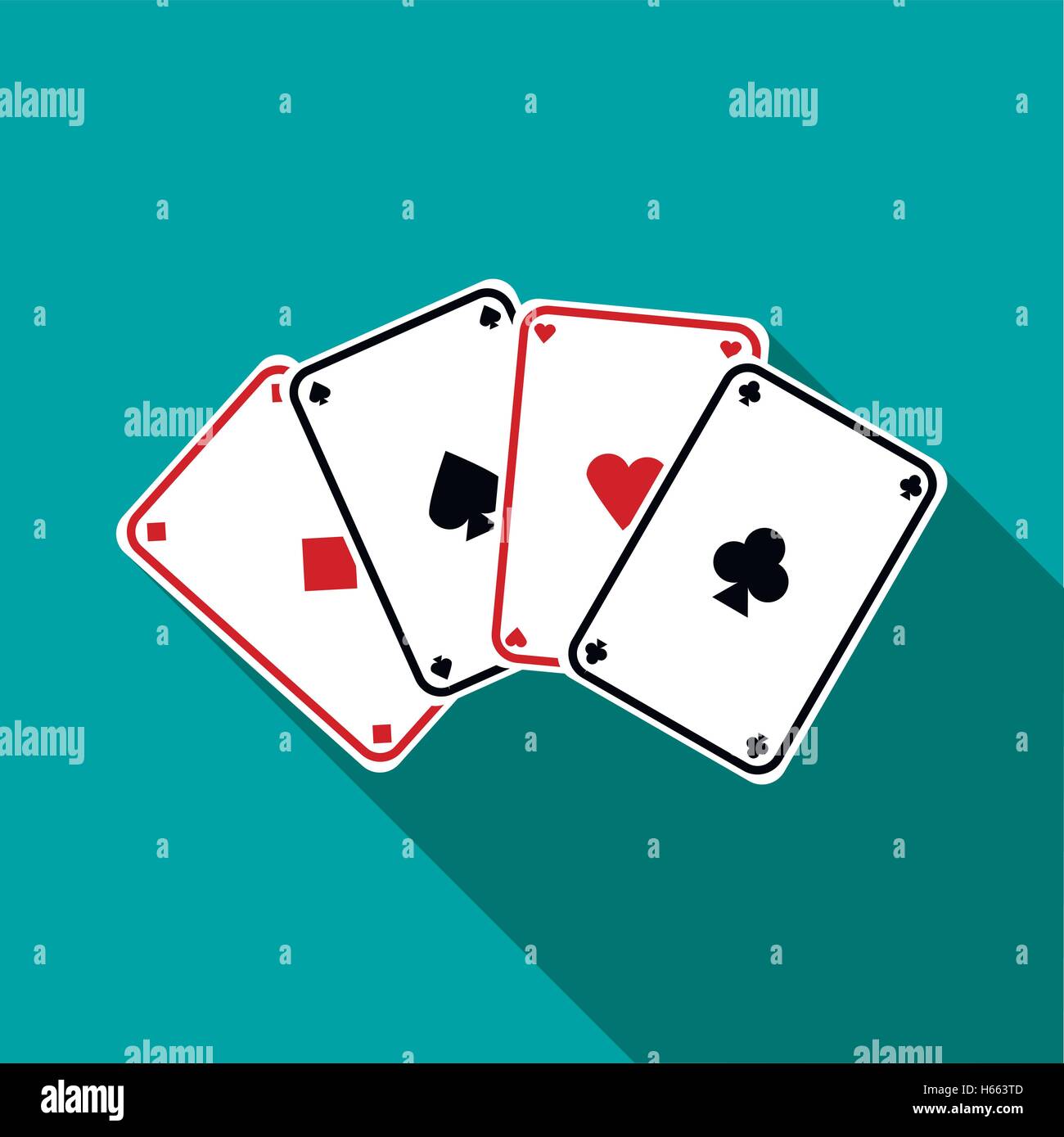 Playing cards icon, flat style Stock Vector Image & Art - Alamy