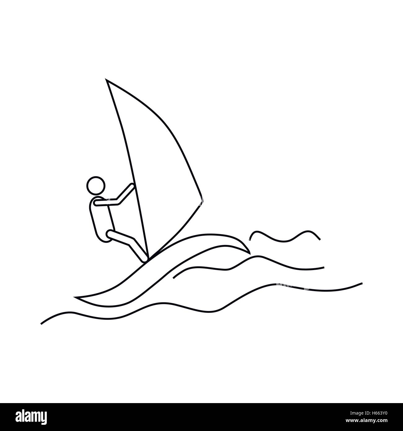 Windsurfer lifestyle Stock Vector Images - Alamy