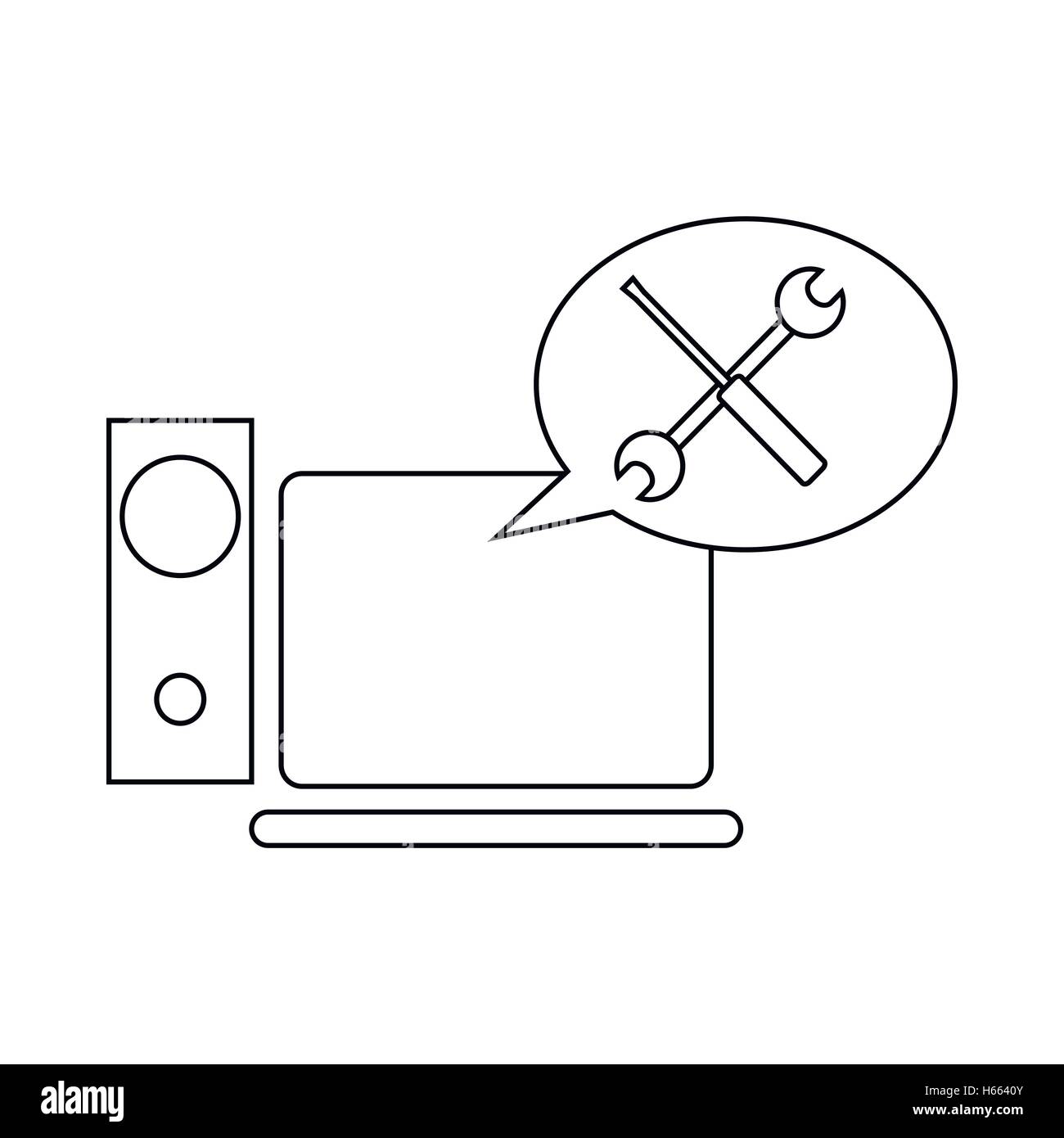 Technical support, computer repair icon Stock Vector Image & Art - Alamy