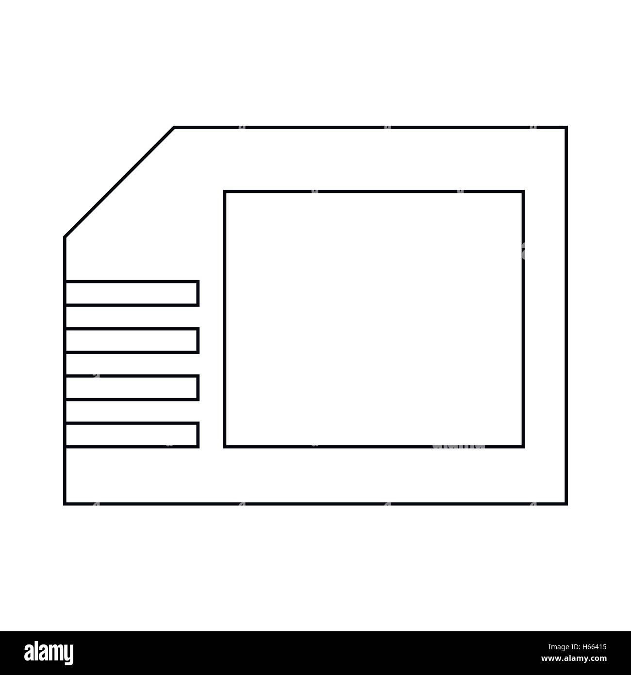 Micro sd card icon, outline style Stock Vector Image & Art - Alamy
