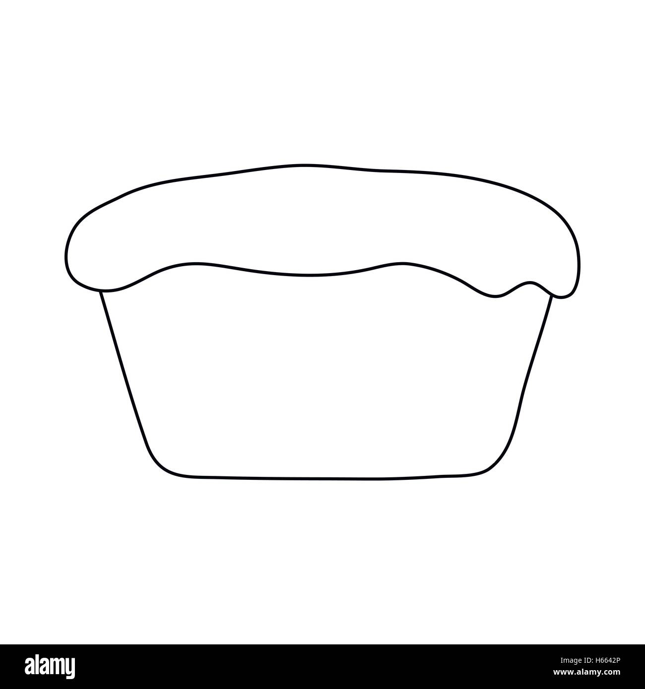 Muffin icon in outline style Stock Vector Image & Art - Alamy