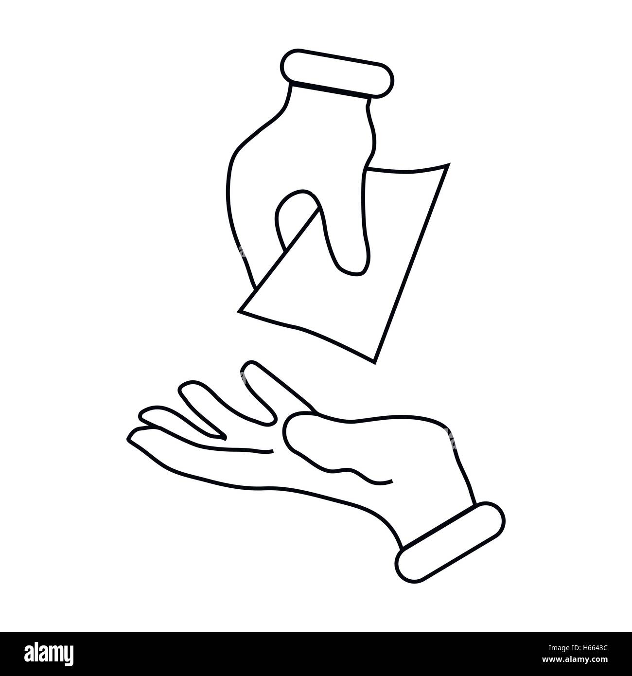 Man passing note Stock Vector Images - Alamy