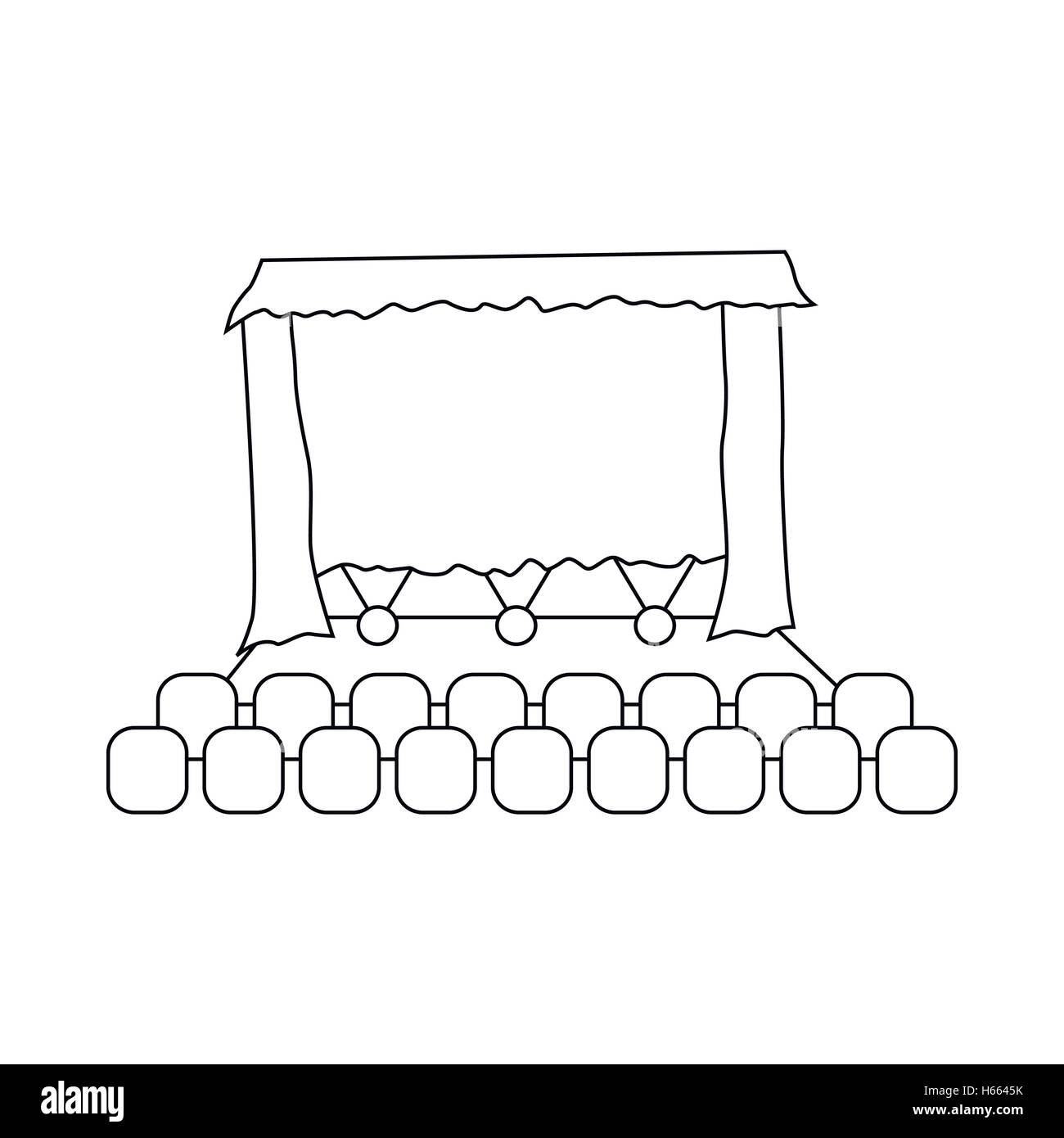 Theater auditorium icon, outline style Stock Vector Image & Art - Alamy