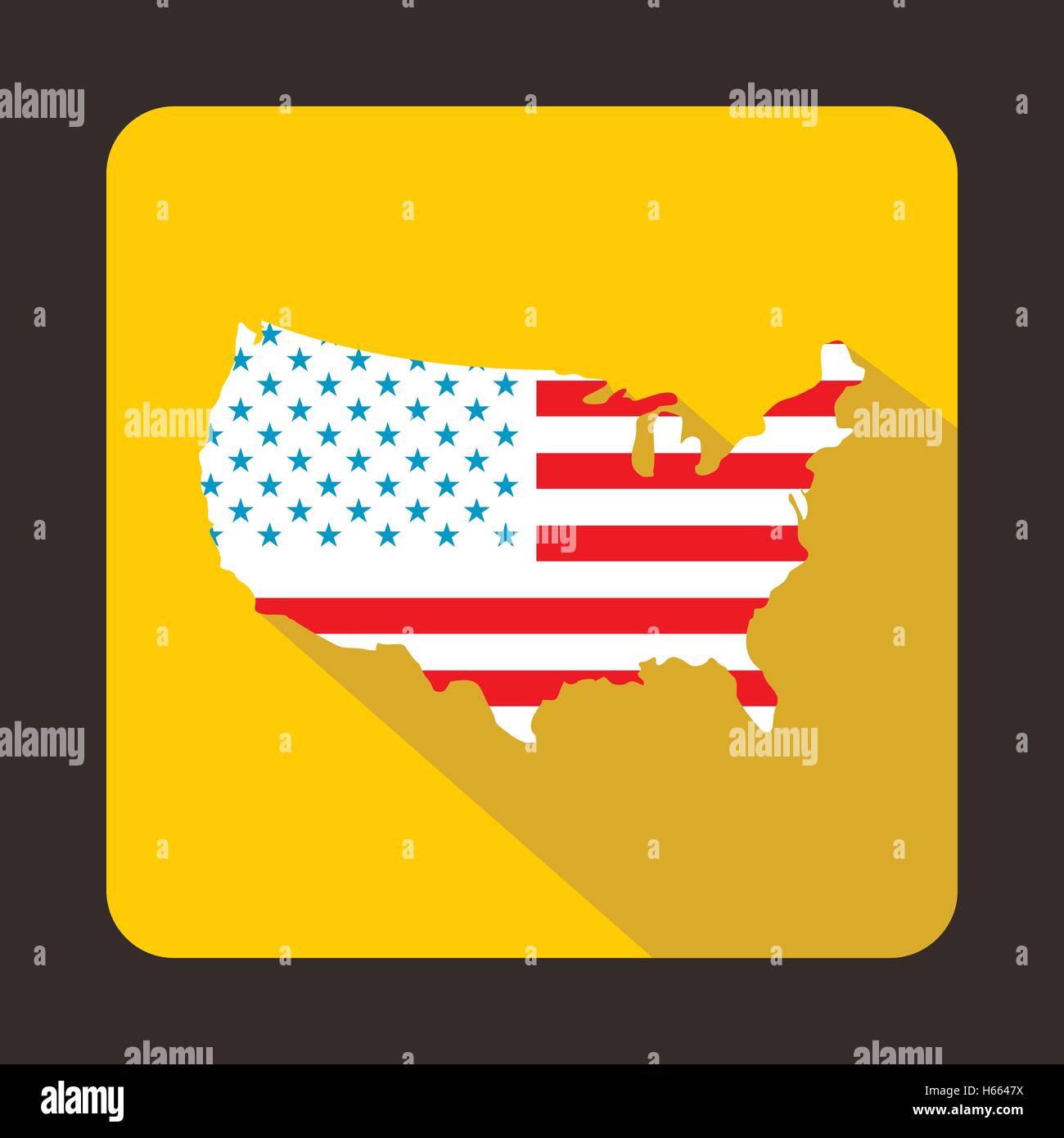 USA map icon, flat style Stock Vector Image & Art - Alamy