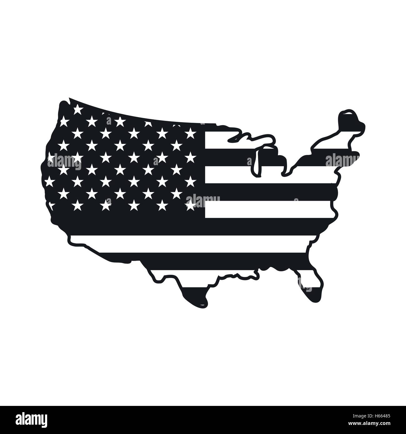 USA map icon, simple style Stock Vector Image & Art - Alamy