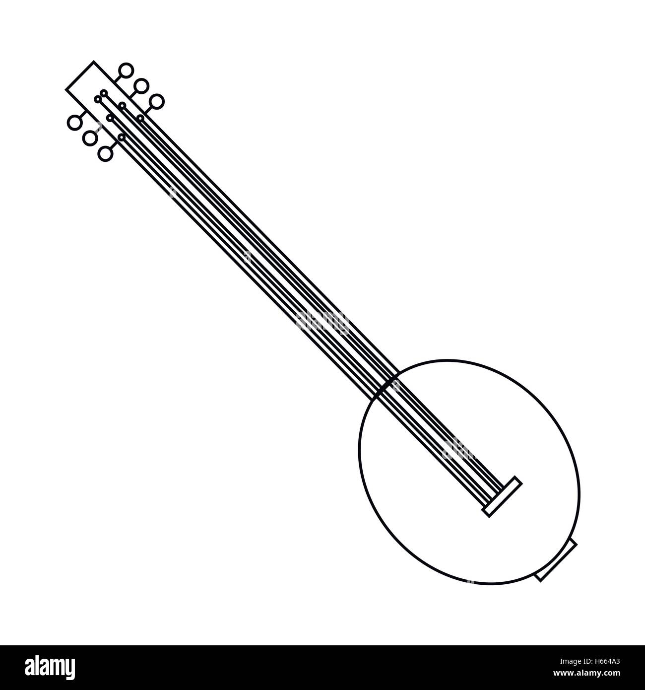 Saz traditional turkish instrument Stock Vector Images - Alamy