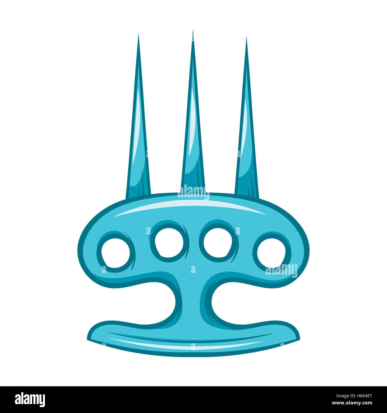 Brass knuckles with spikes icon, cartoon style Stock Vector Image & Art ...