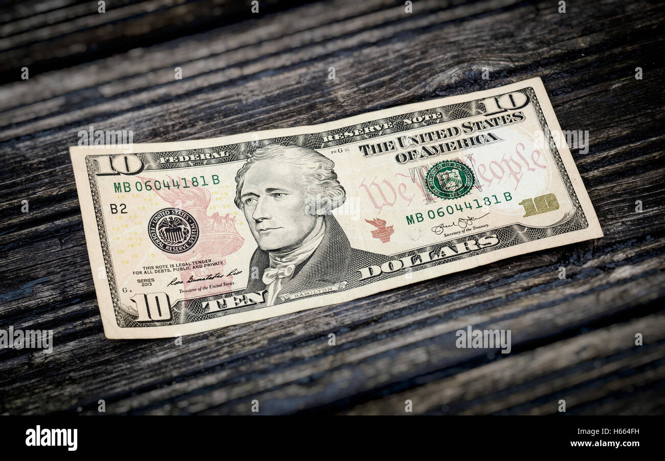 10 dollar note hi-res stock photography and images - Alamy