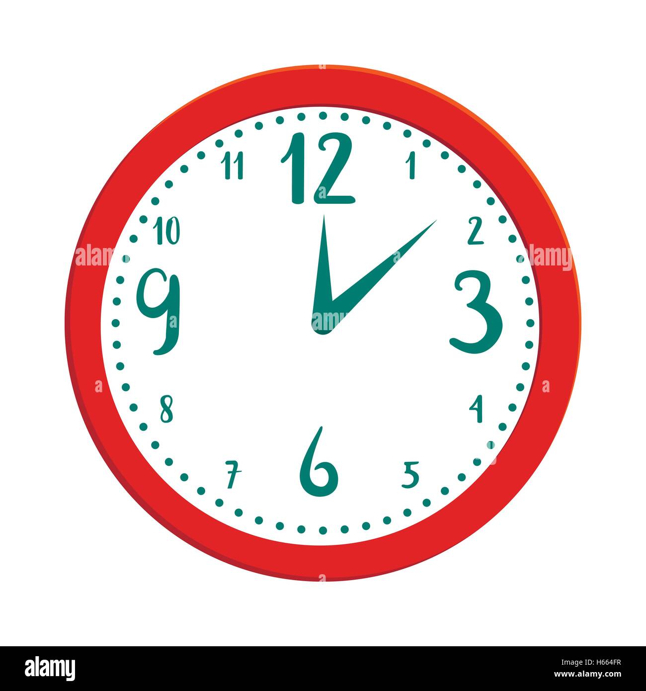 Wall clock icon in cartoon style Stock Vector Image & Art - Alamy