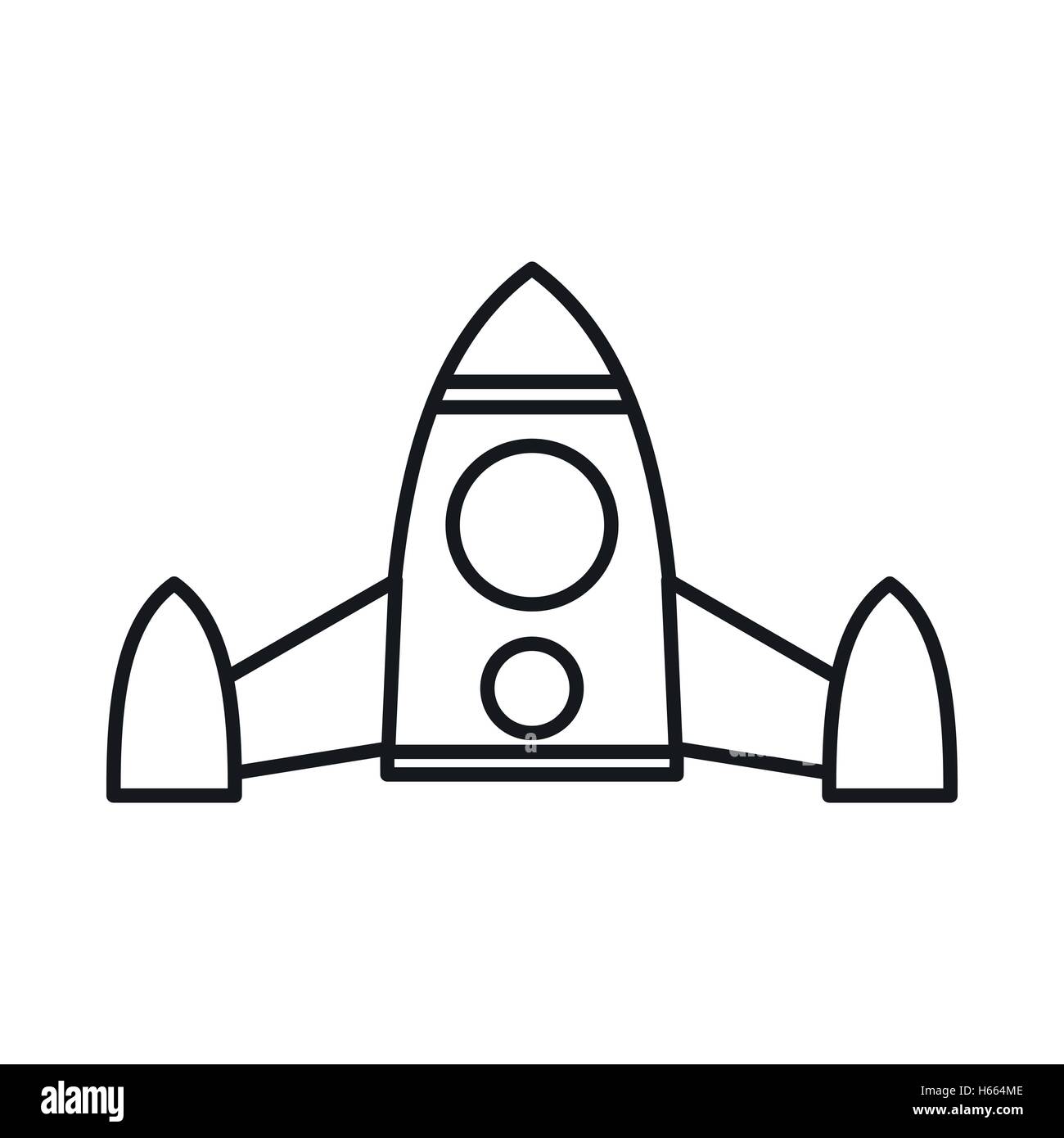 Rocket icon, outline style Stock Vector Image & Art - Alamy