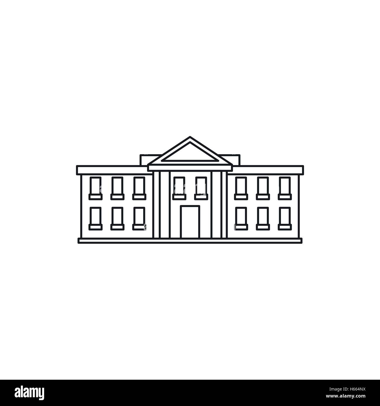 White house USA icon, outline style Stock Vector Image & Art - Alamy