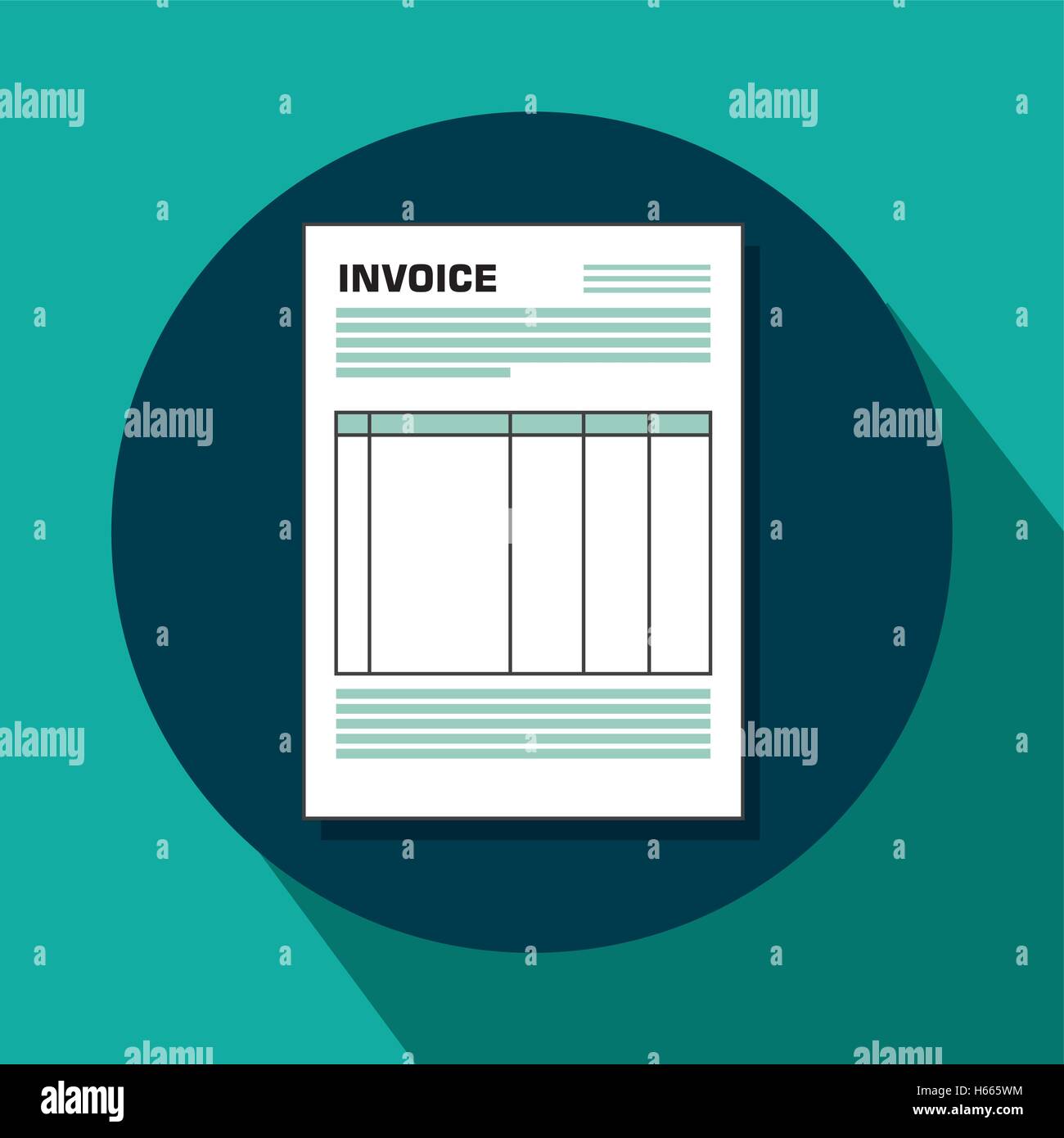 invoice document flat isolated icon Stock Vector Image & Art - Alamy