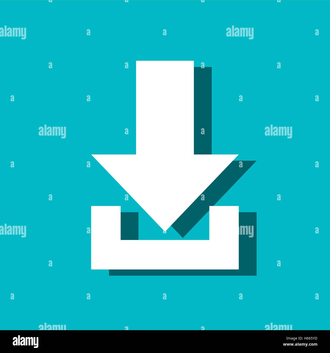 arrow download symbol isolated icon Stock Vector Image & Art - Alamy