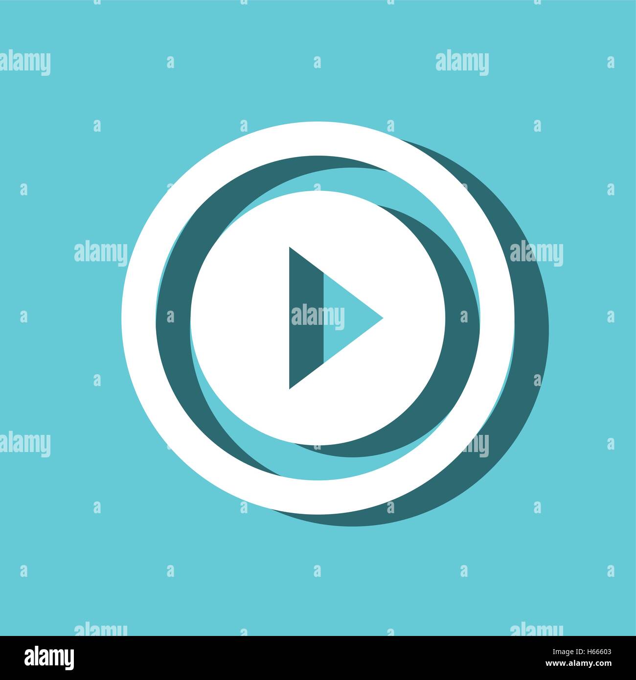 media player symbol isolated icon Stock Vector Image & Art - Alamy