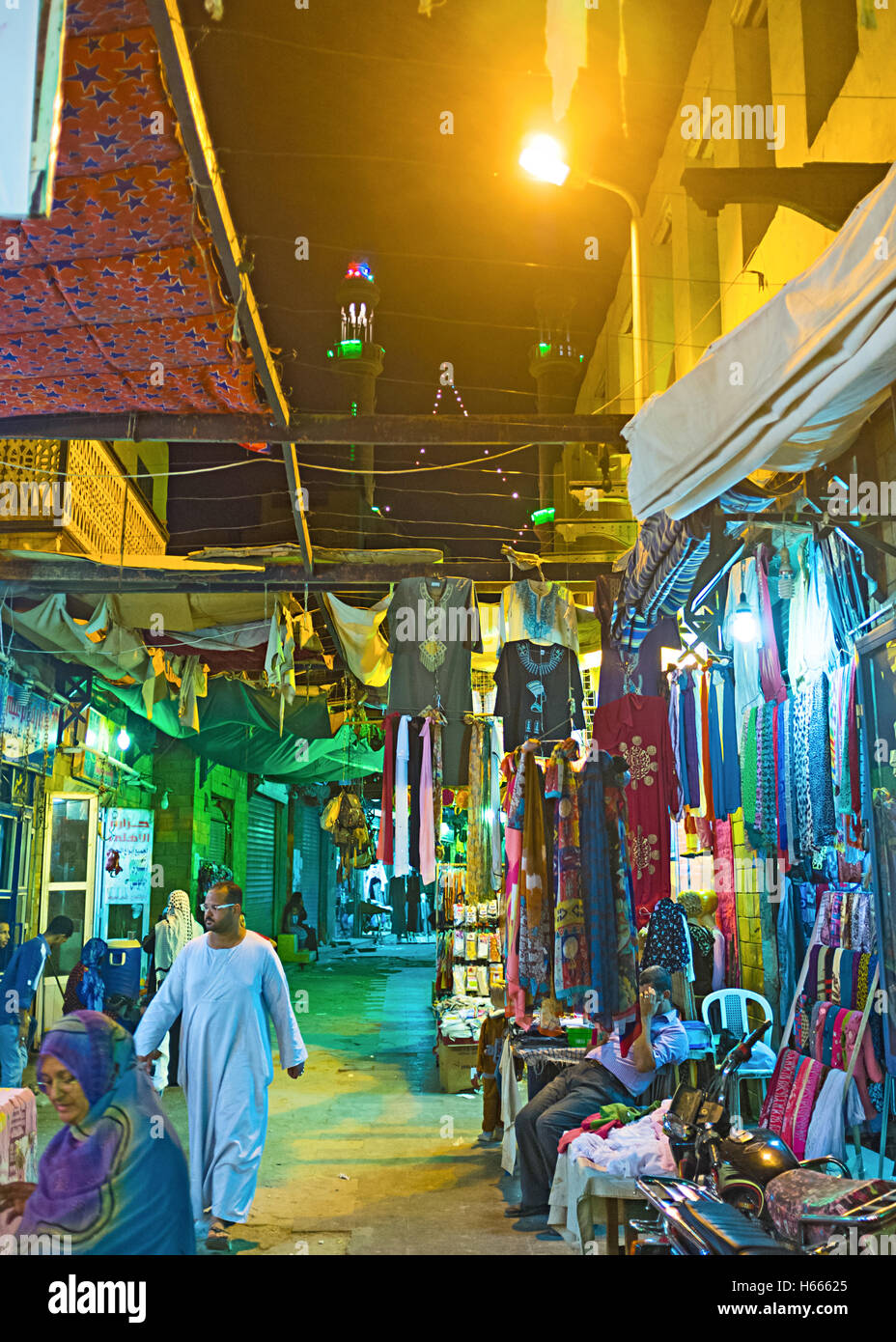 The evening makes market even more unusual and interesting Stock Photo ...
