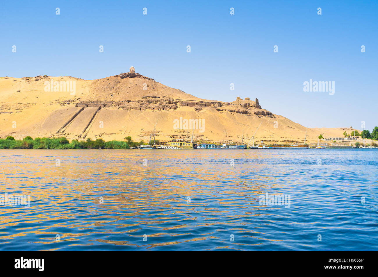 The Trip To Qubbet El Hawa Tombs Of Nobles Is The Popular Attraction In Aswan Egypt Stock