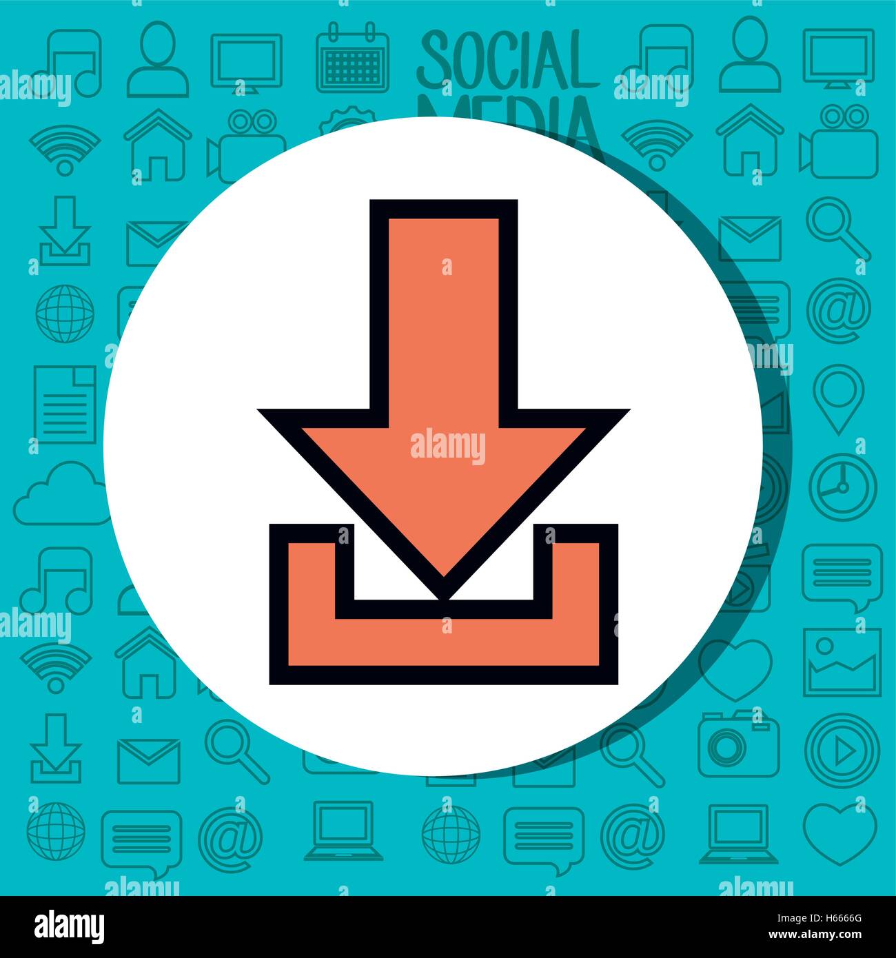 arrow download symbol isolated icon Stock Vector Image & Art - Alamy