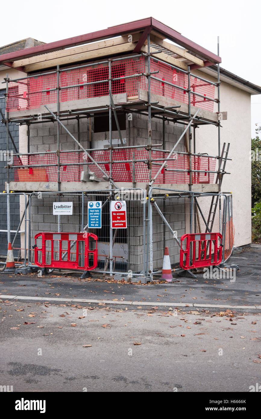 construction building site with scaffold Stock Photo - Alamy