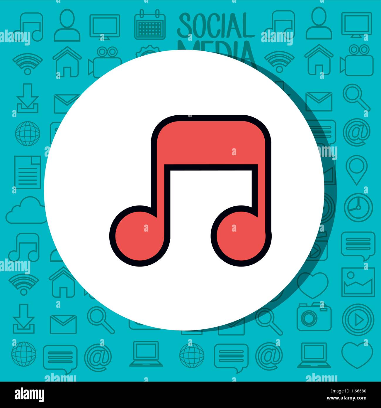 music note sound isolated icon Stock Vector Image & Art - Alamy