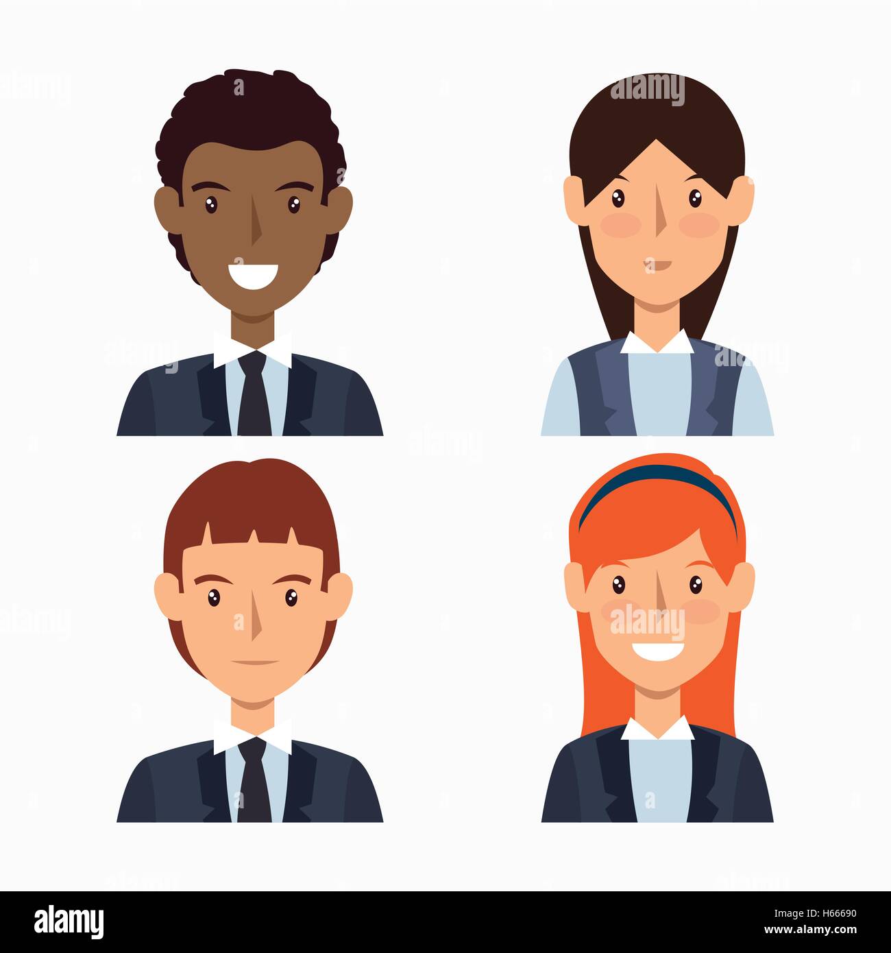 business people avatars group Stock Vector Image & Art - Alamy