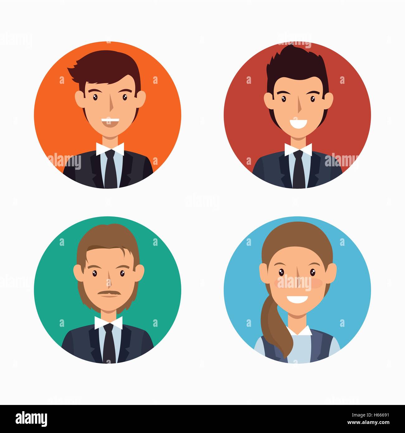 business people avatars group Stock Vector Image & Art - Alamy
