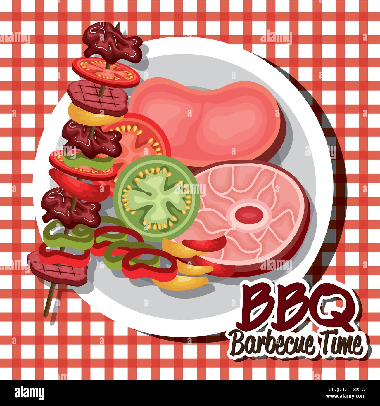 barbecue time best meat Stock Vector Image & Art - Alamy
