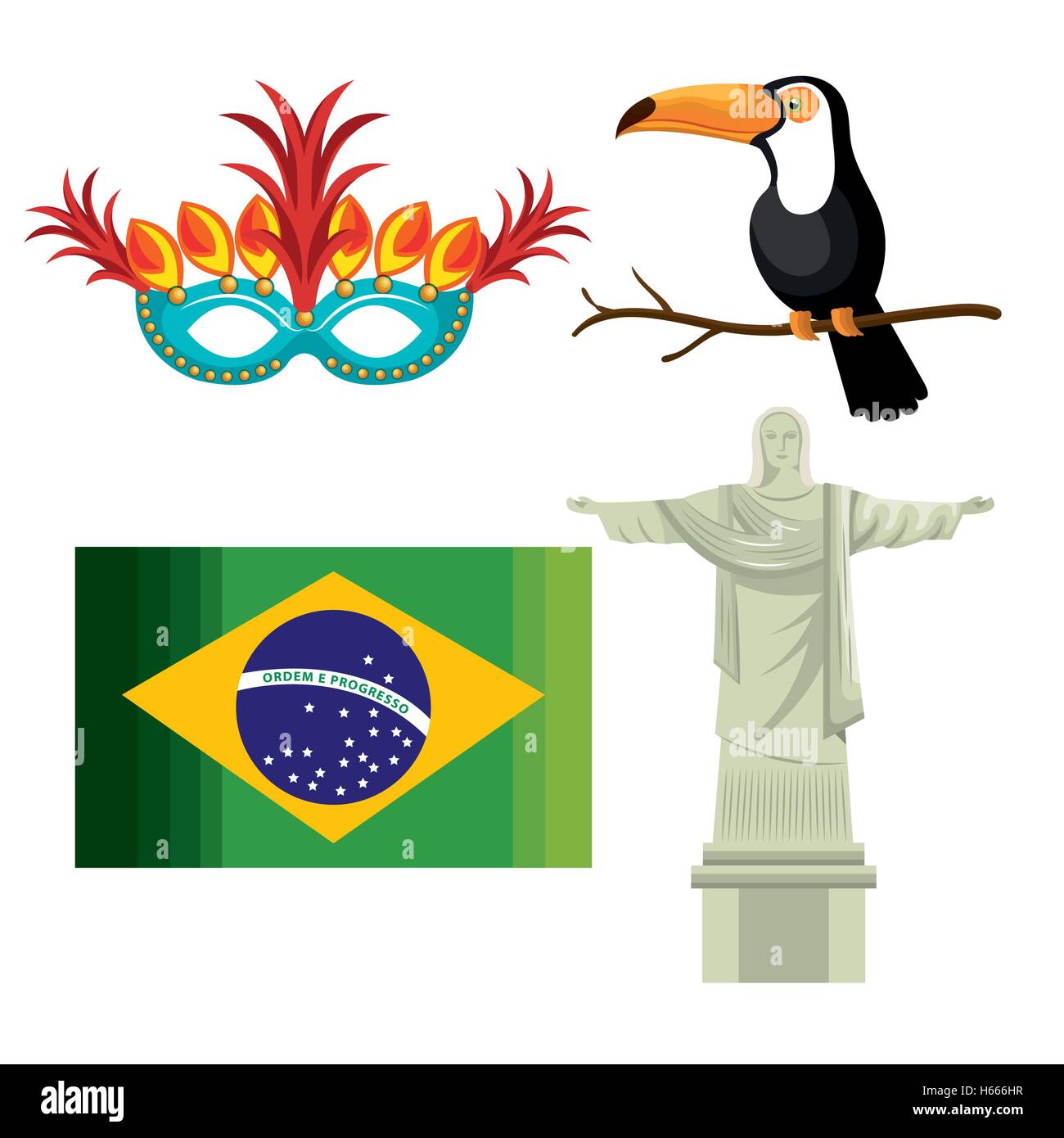 welcome to brazil representing icons Stock Vector Image & Art - Alamy