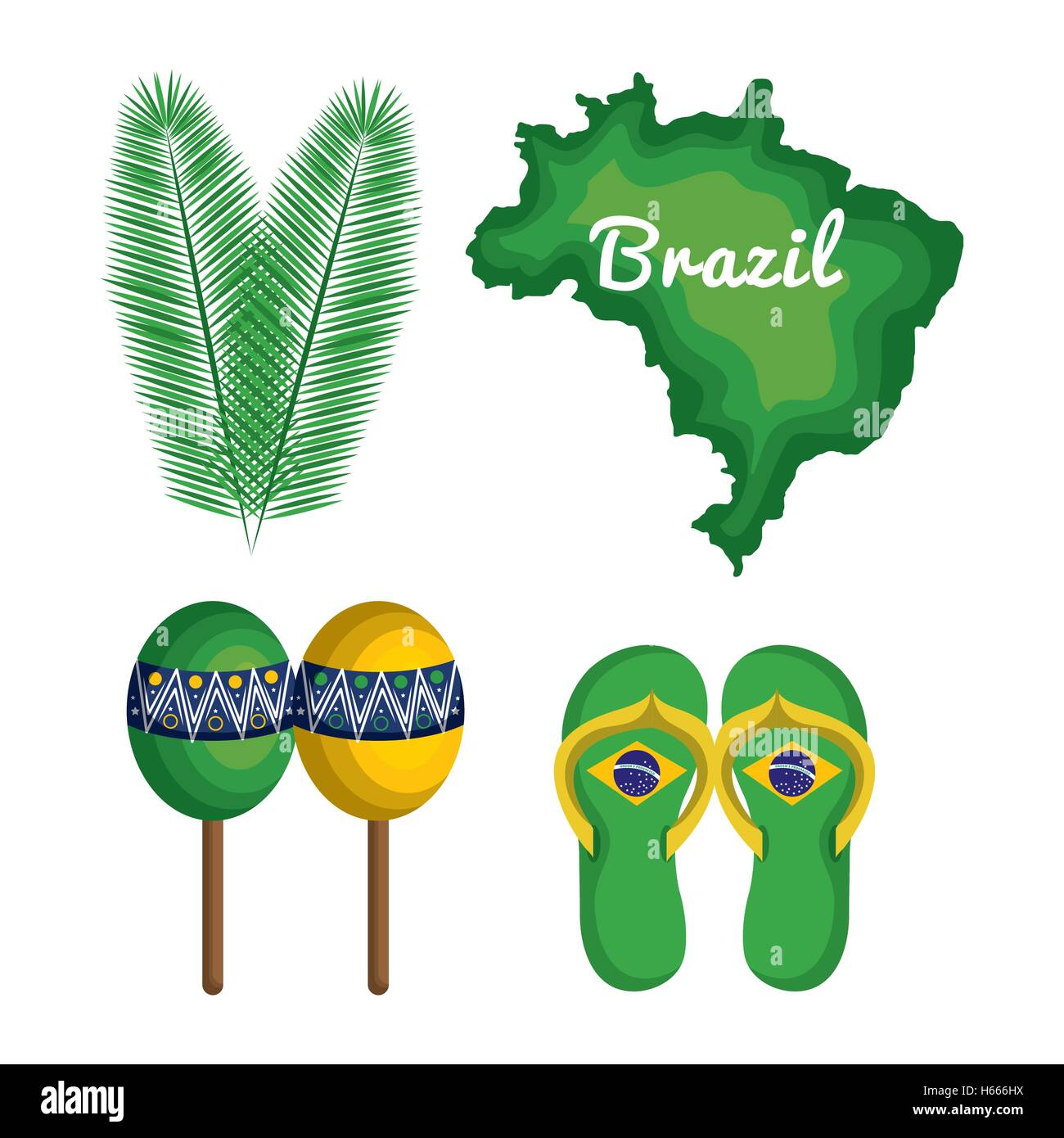 welcome to brazil representing icons Stock Vector Image & Art - Alamy