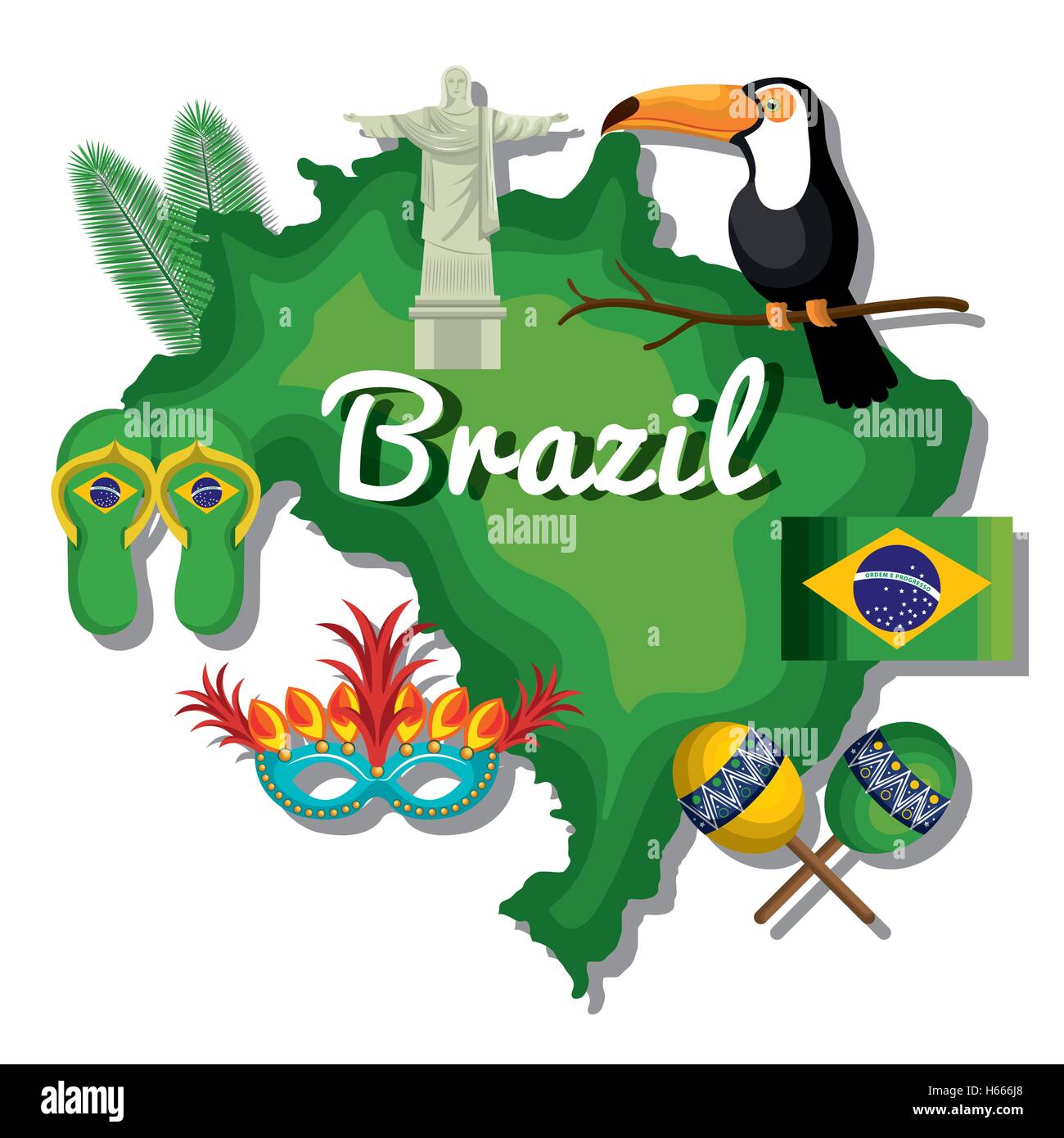 welcome to brazil representing icons Stock Vector Image & Art - Alamy