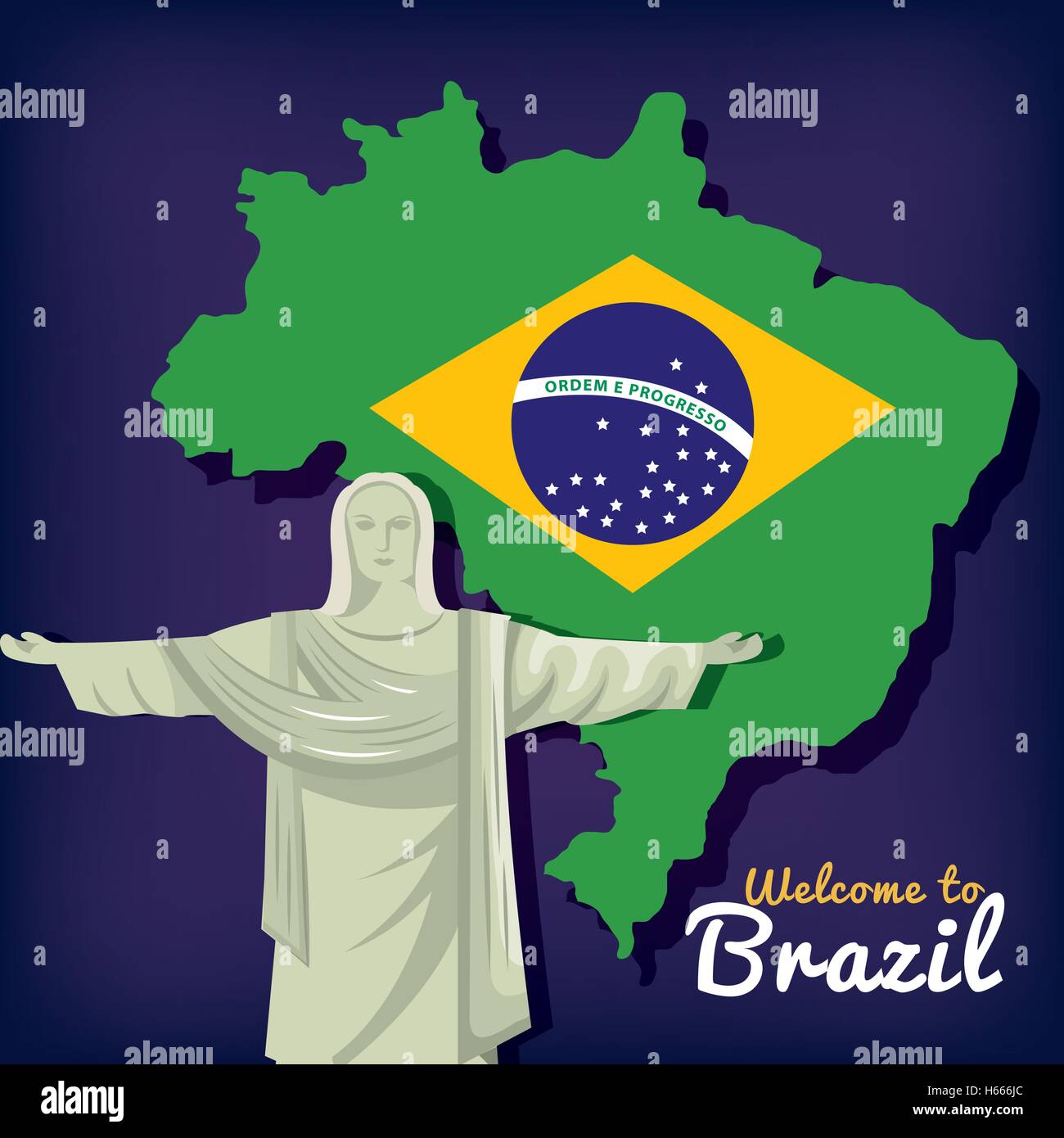 welcome to brazil representing icons Stock Vector Image & Art - Alamy