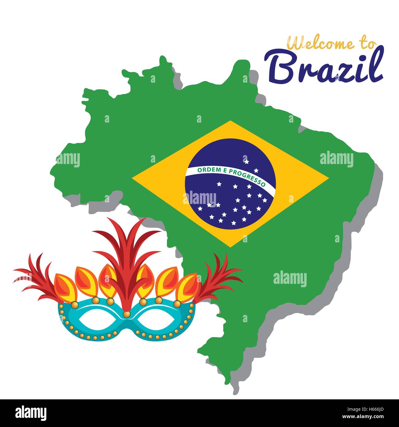 welcome to brazil representing icons Stock Vector Image & Art - Alamy