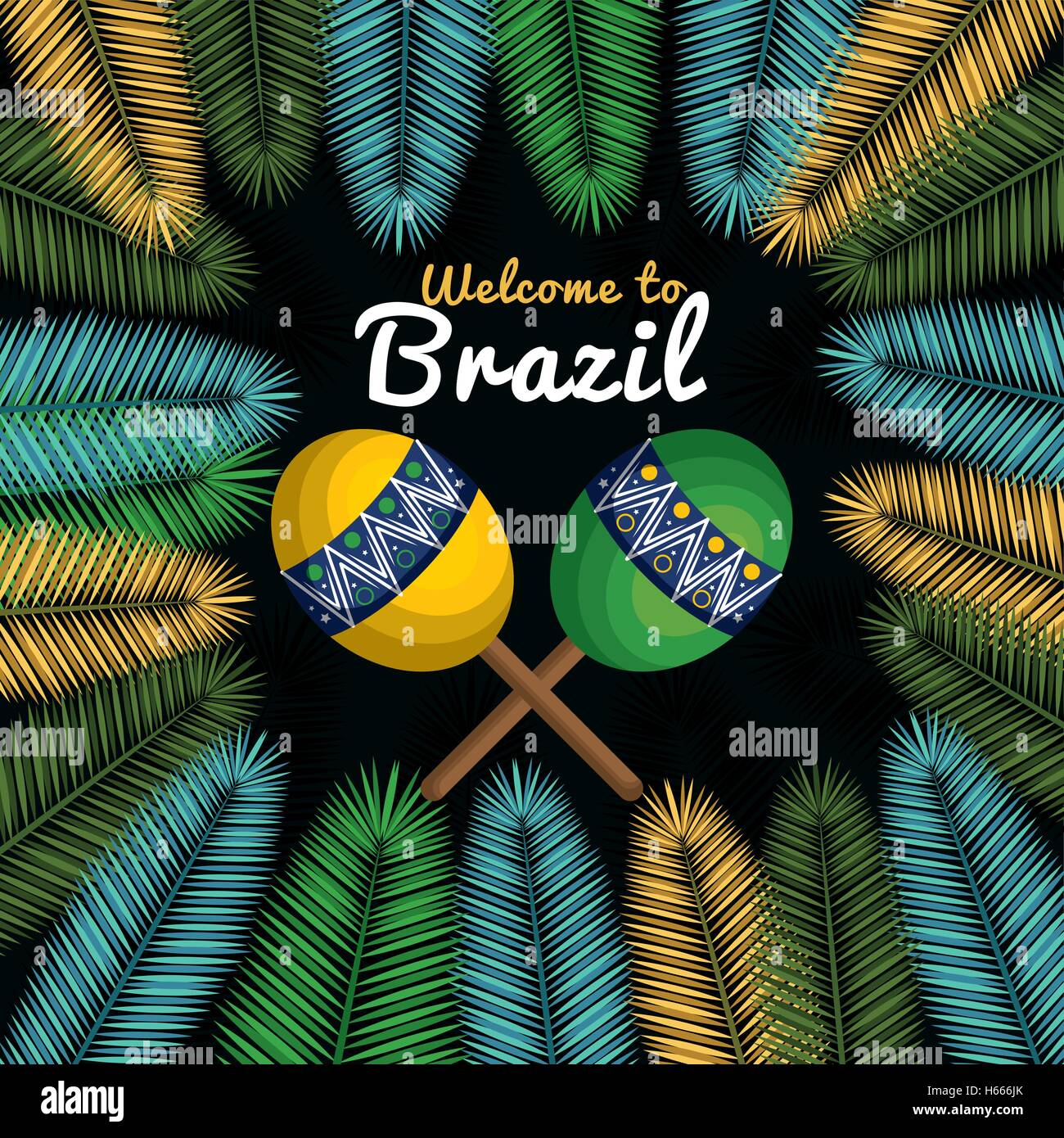 Welcome brazil representing icons hi-res stock photography and images ...